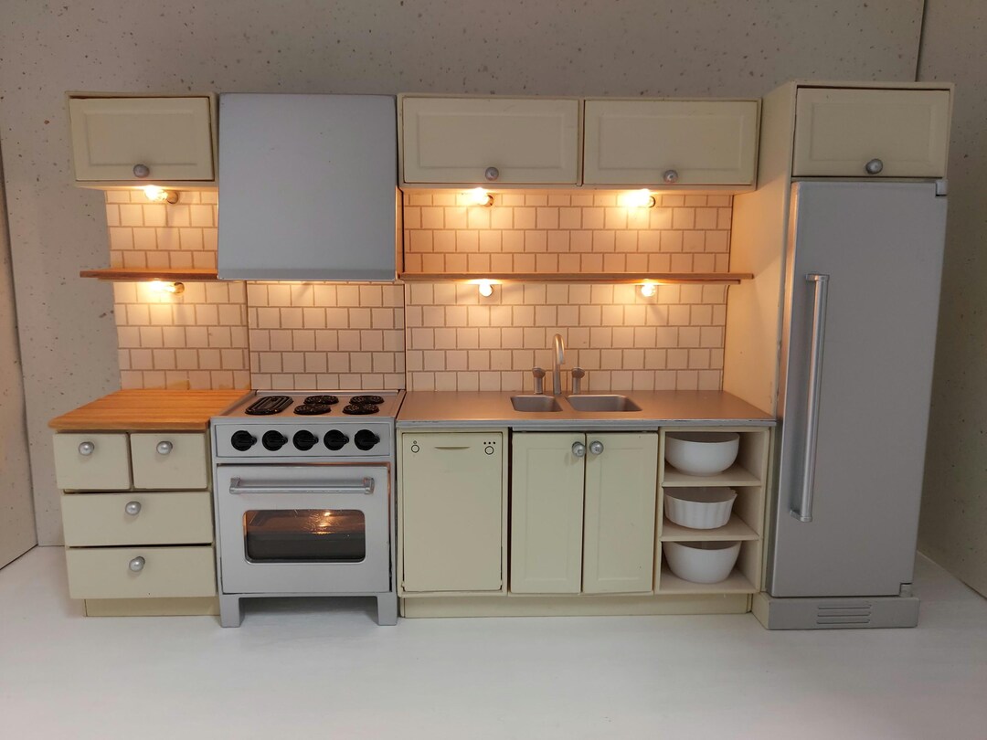 Lundby Original Complete Kitchen With Lights. - Etsy