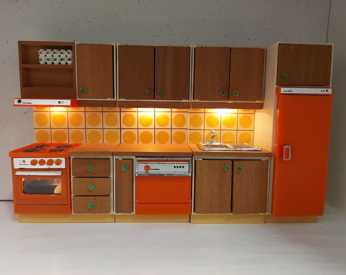 Lundby Complete Kitchen With Lights - Etsy