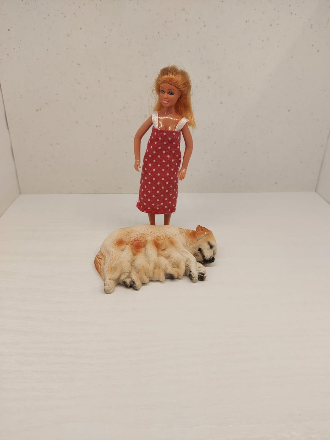 Dollhouse Dog With Puppies, Approximately Lundby Size - Etsy
