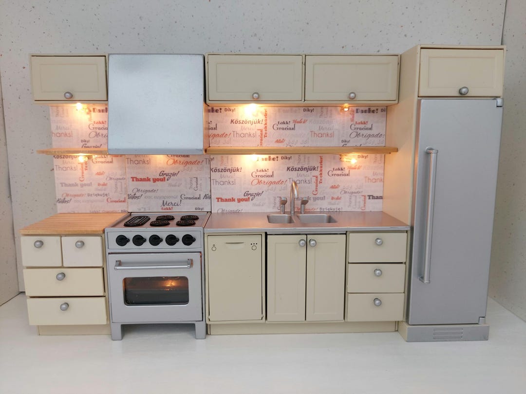 Lundby Original Complete Kitchen With Lights. - Etsy