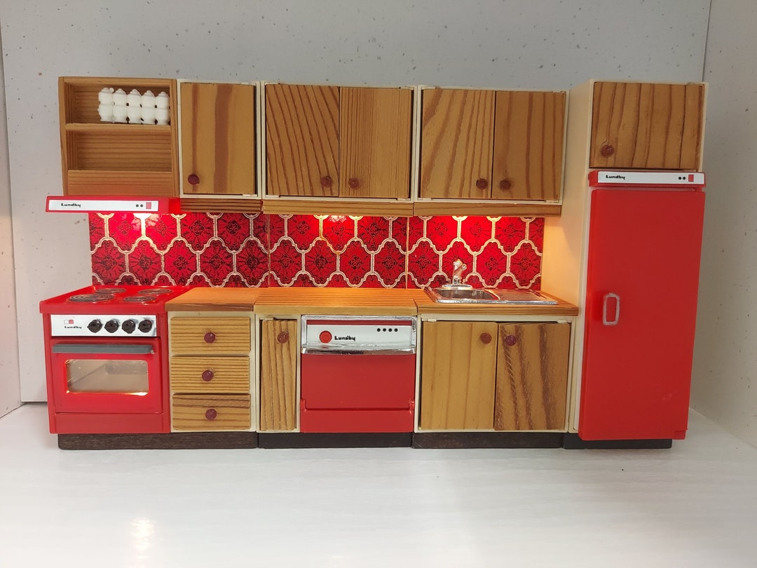 Lundby Original Complete Kitchen With Lights - Etsy