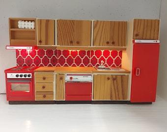 Lundby Original Complete Kitchen With Lights. - Etsy