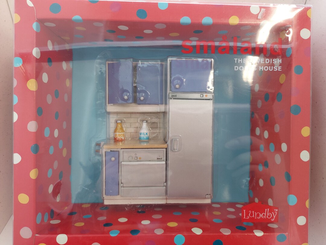 Lundby Original Kitchen Units With Accessories and Lighting, Brand New ...