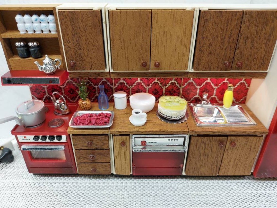 Lundby original complete kitchen with lights and tiny | Etsy