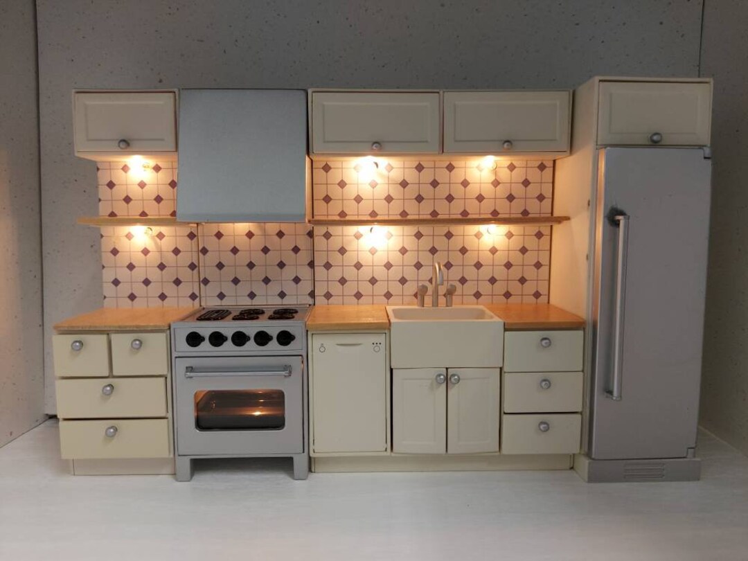 Lundby Original Complete Kitchen With Lights. - Etsy
