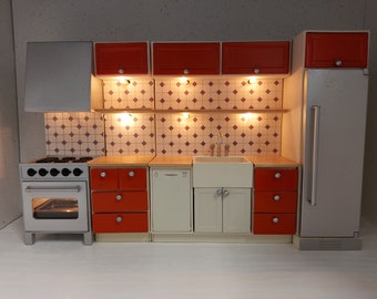 Lundby Original Complete Kitchen With Lights and Tiny Accessories ...