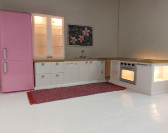 Lundby Original Complete Kitchen With Lights and Tiny Accessories ...