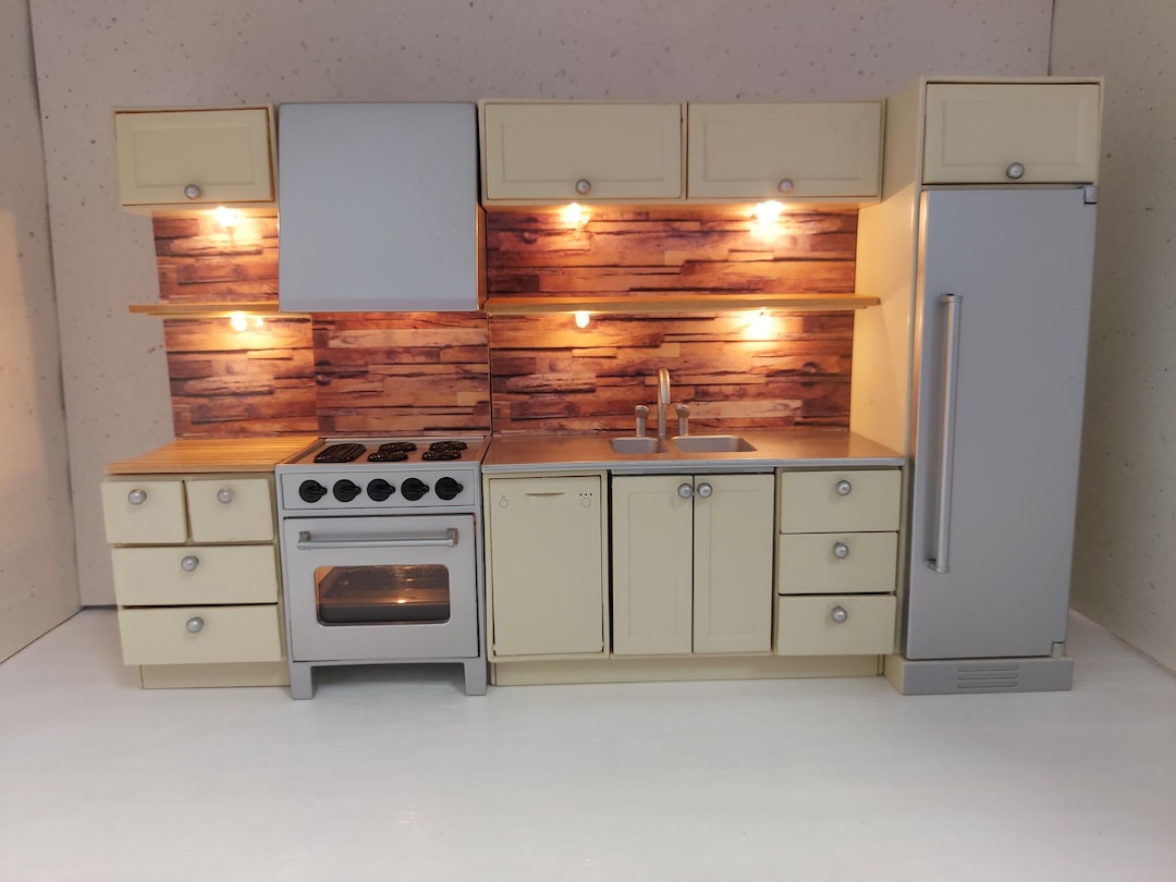 Lundby Original Complete Kitchen With Lights. - Etsy