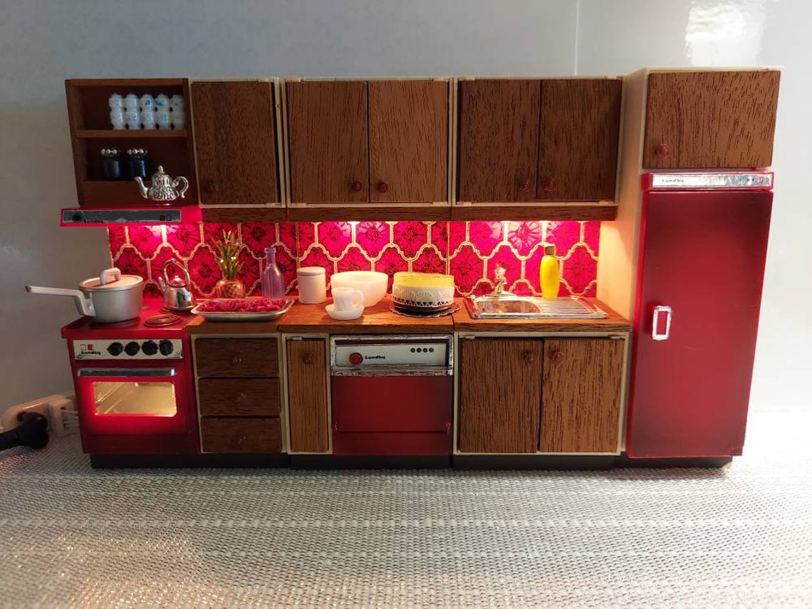 Lundby original complete kitchen with lights and tiny | Etsy