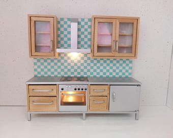 Lundby Original Complete Kitchen With Lights. - Etsy
