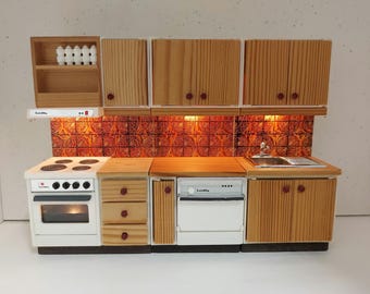 Lundby Complete Kitchen With Lights - Etsy