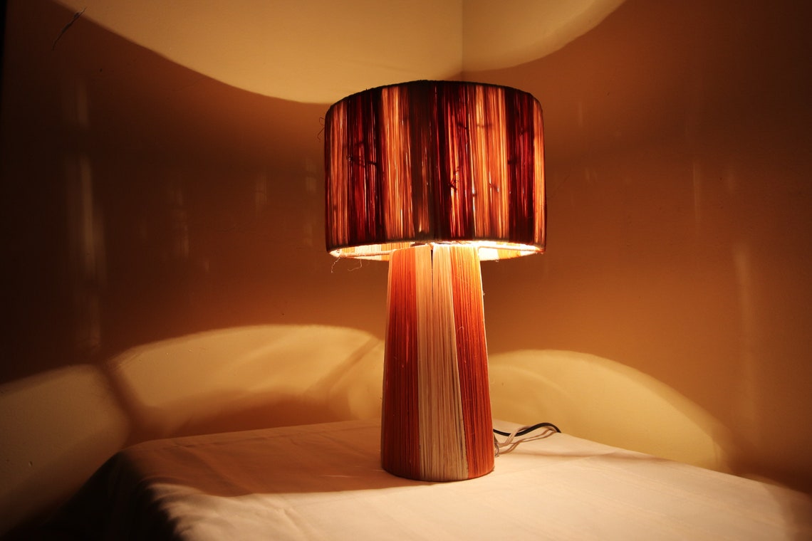 Handmade Raffia Lampshade Artistic Table Lamp Shade Moroccan - Etsy