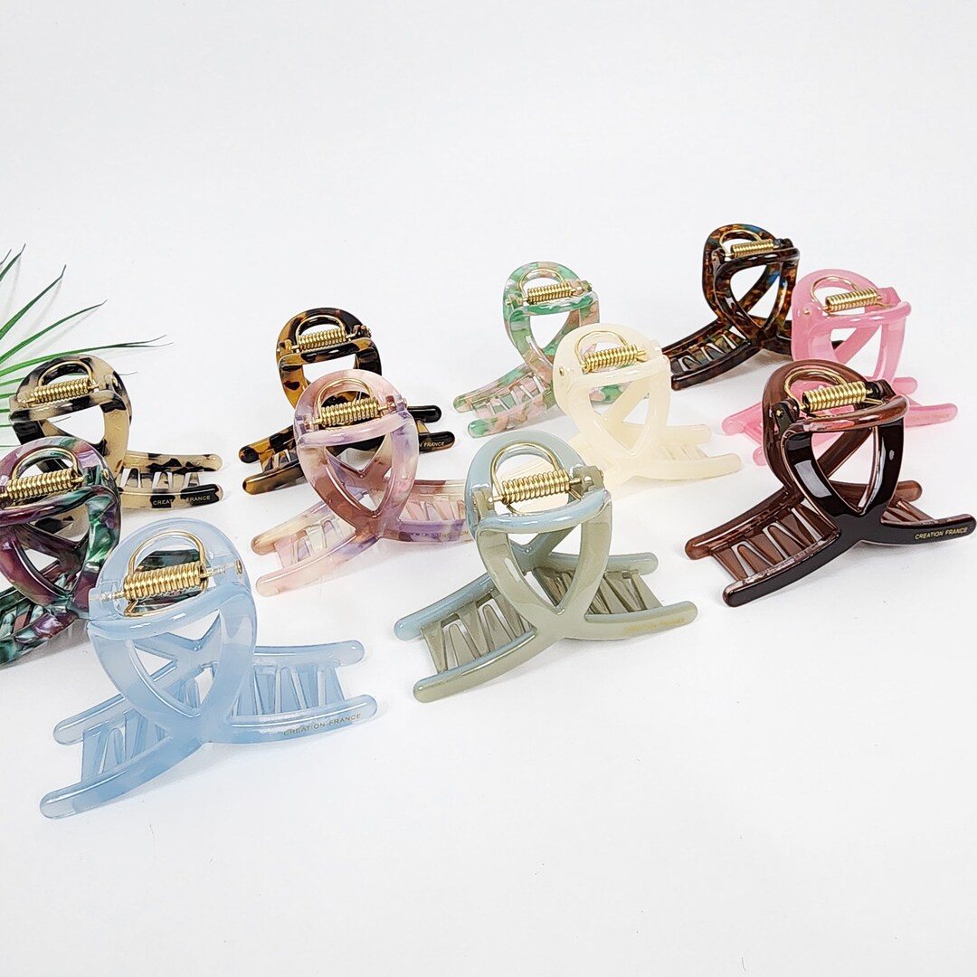 Leopard U Shape Spring Medium Size Hair Claw Clip (3.0 Inch) / Tortoise ...