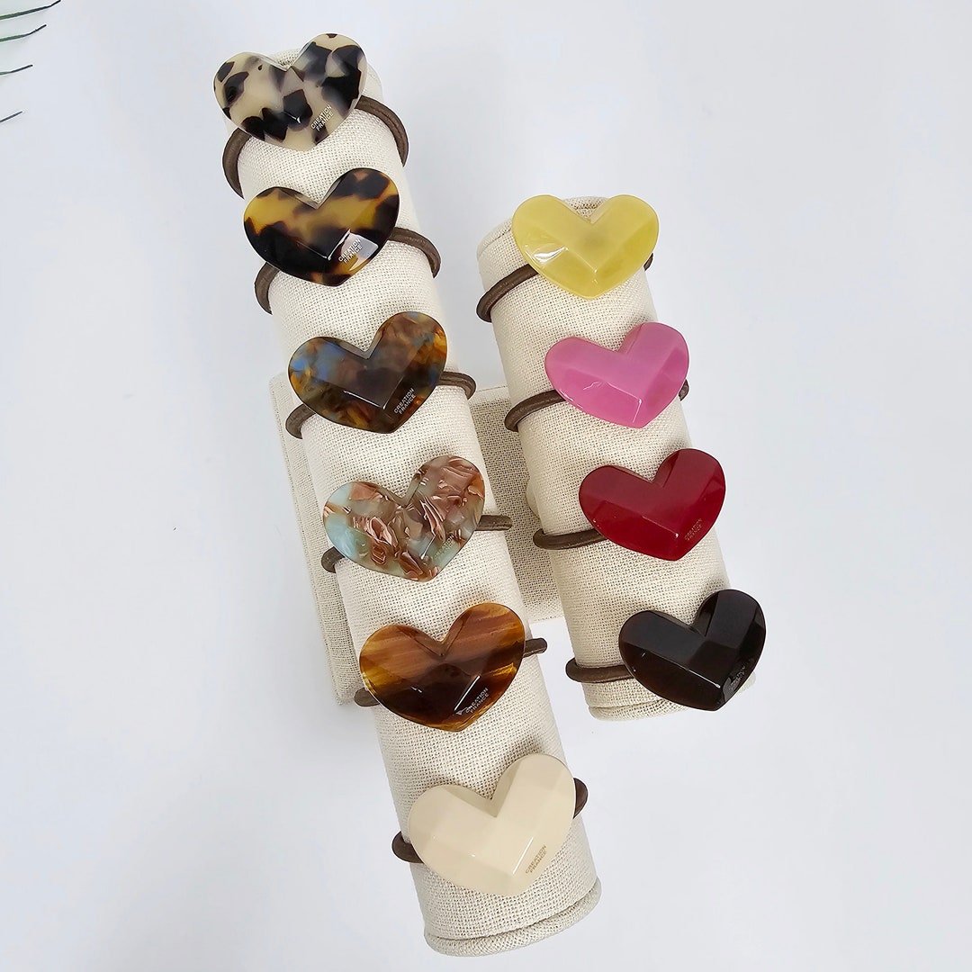 Cutting Heart Ponytail Hair Tie (1.7 Inch) / Simple Cute Ponytail ...