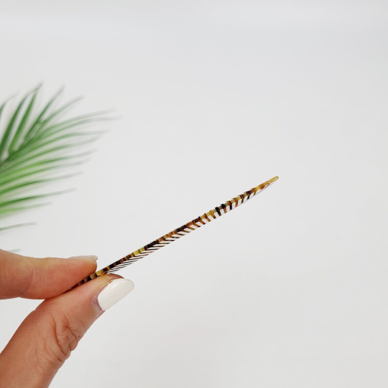 Tortoise Marble Thin Half Moon Shape Hair Comb / Hand Held | Etsy