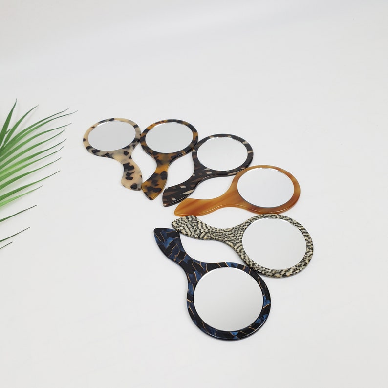 Tortoise Marble Thin Half Moon Shape Hair Comb / Hand Held | Etsy