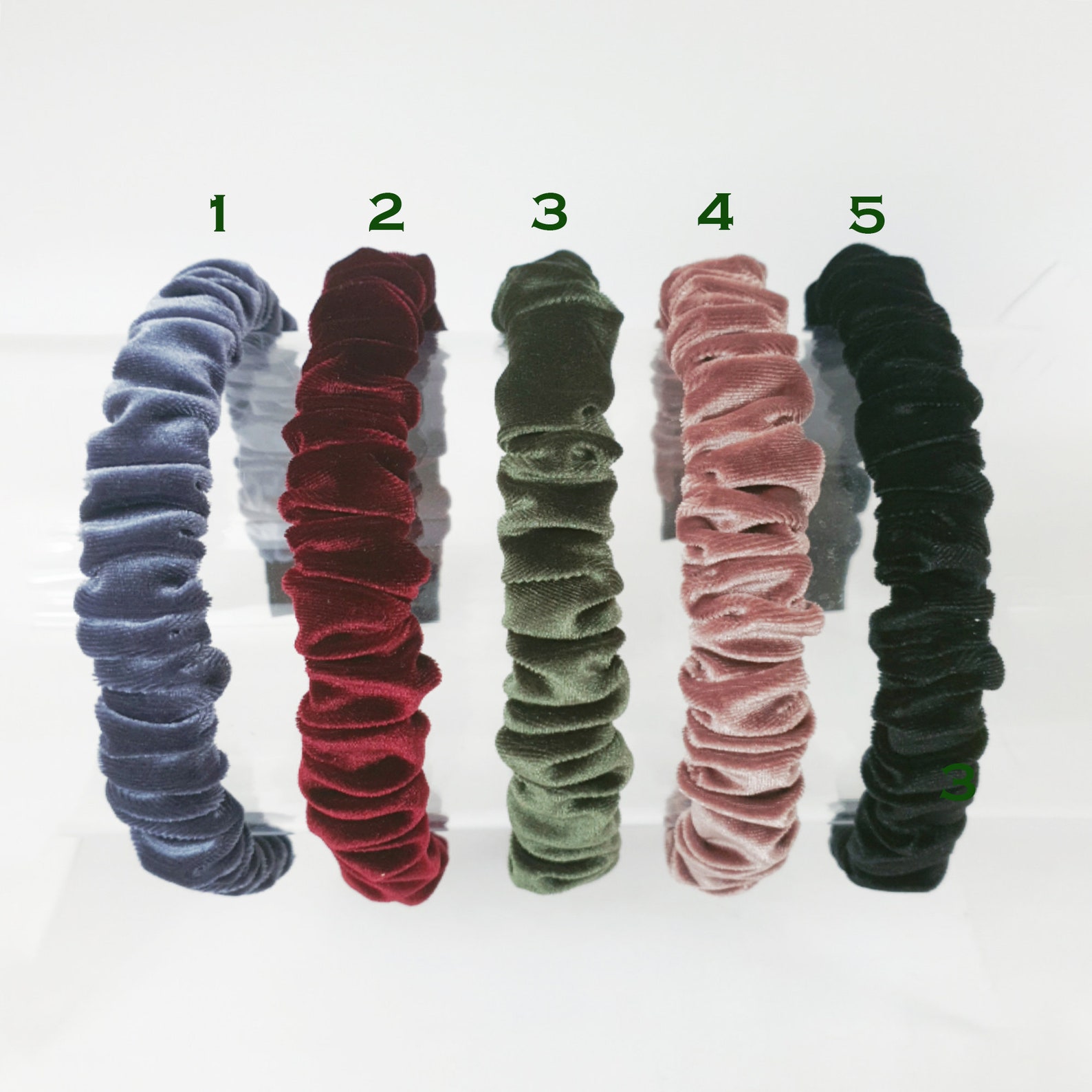 Velvet Wrinkle Simple Headband / Hair Accessories for Woman / Velvet ...