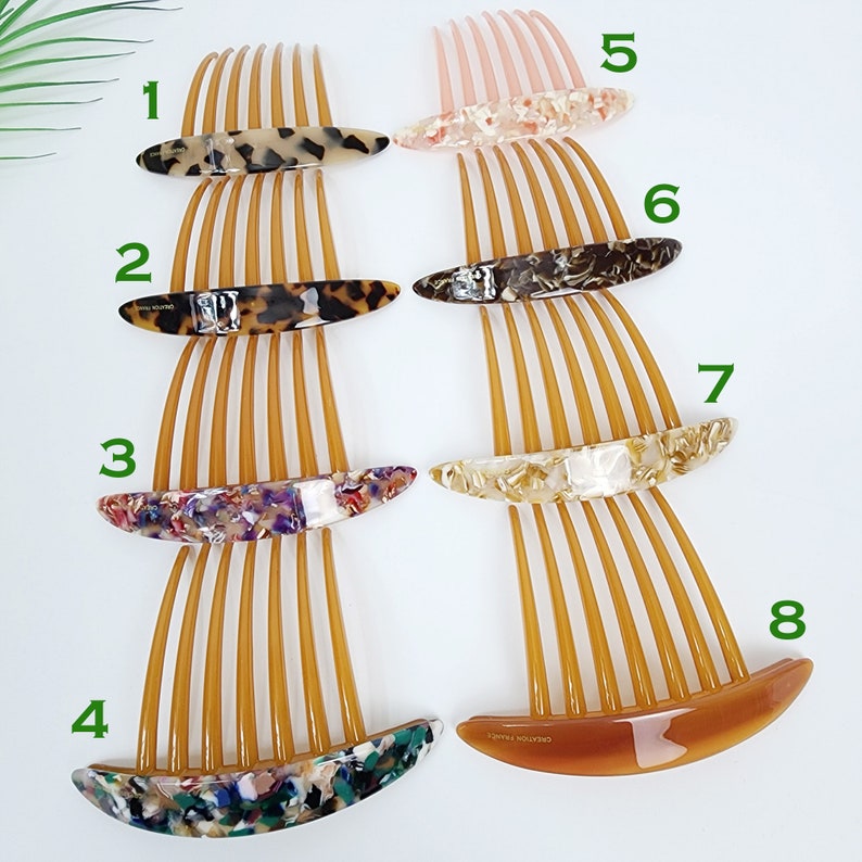 Simple Long Oval Non-slip Hair Comb Pin 4.3 Inch / Tortoise - Etsy