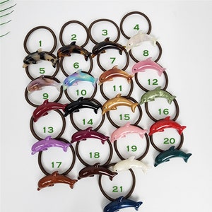 Flying Dolphin Ponytail Elastic Hair Tie (2.2 Inch) / Simple Cute ...