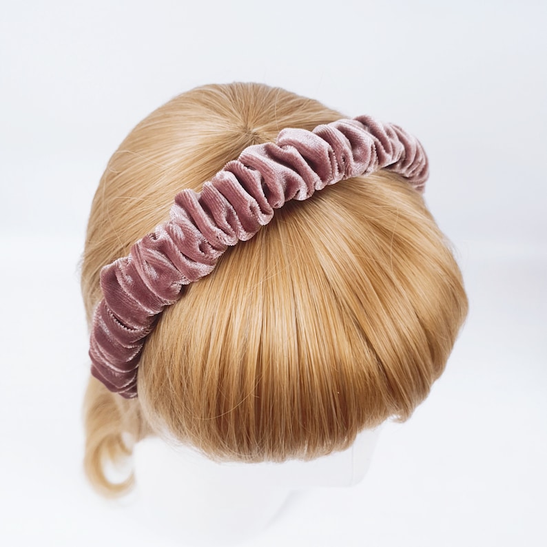 Velvet Wrinkle Simple Headband / Hair Accessories for Woman / Velvet ...