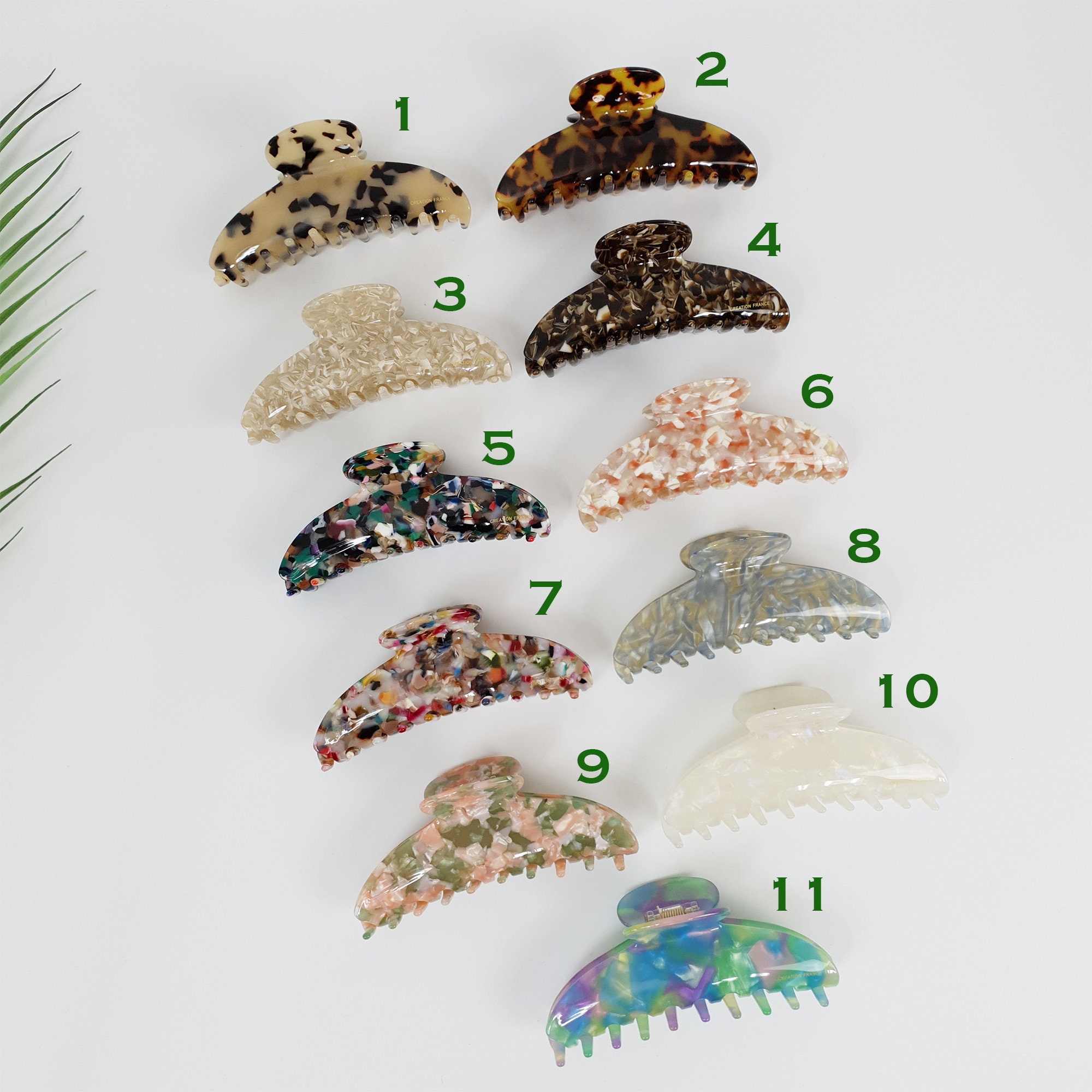 Leopard Half Moon Big Claw Clip / Tortoise Shell Hair Claw / | Etsy