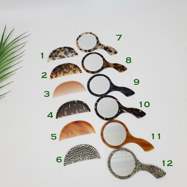 Tortoise Marble Thin Half Moon Shape Hair Comb / Hand Held - Etsy