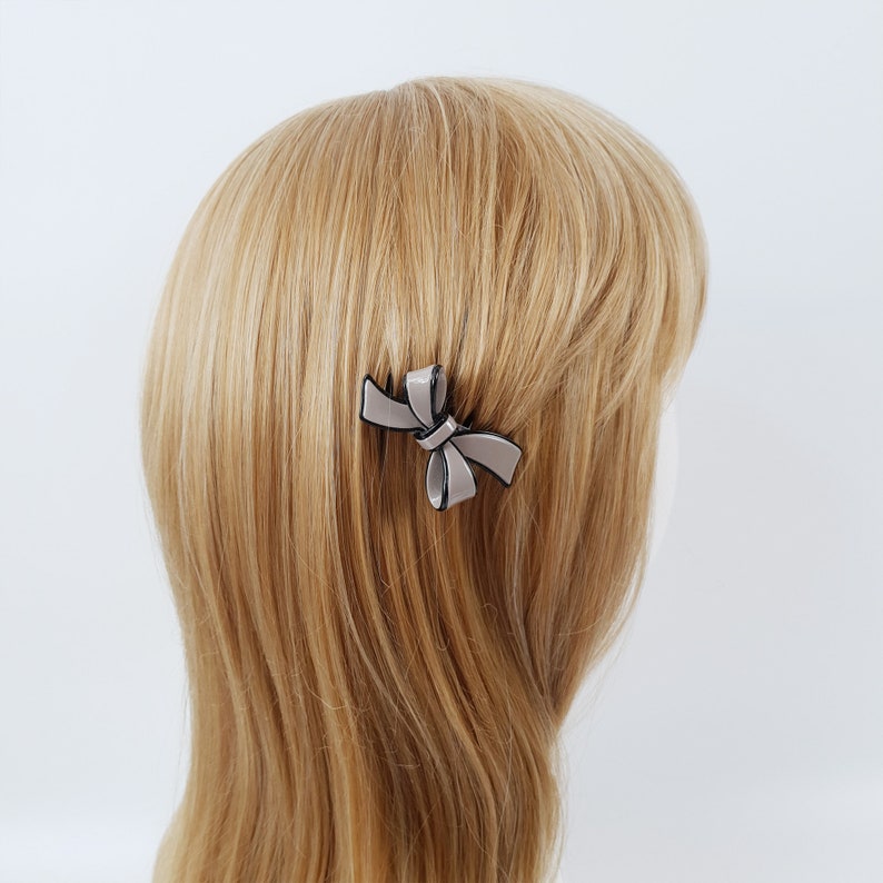 Double Ribbon Hair Comb Pin / Pastel Color French Hair Pin / - Etsy