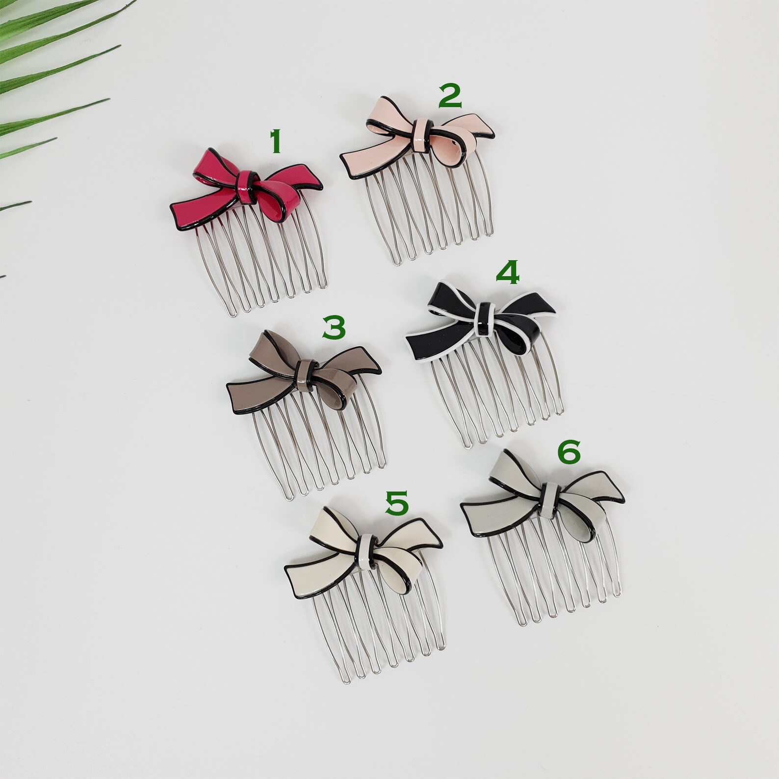 Double Ribbon Hair Comb Pin / Pastel Color French Hair Pin / - Etsy