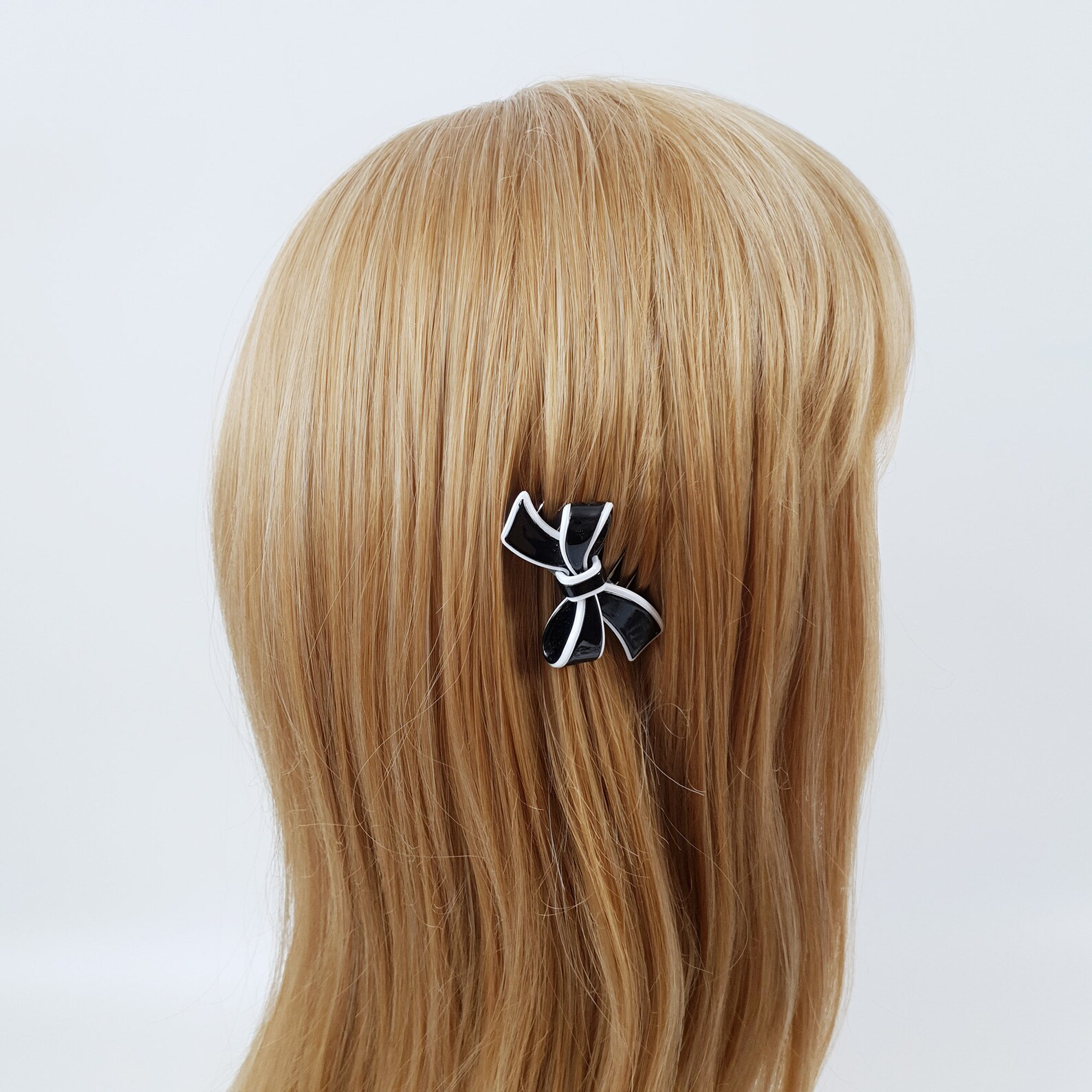 Double Ribbon Hair Comb Pin / Pastel Color French Hair Pin / - Etsy