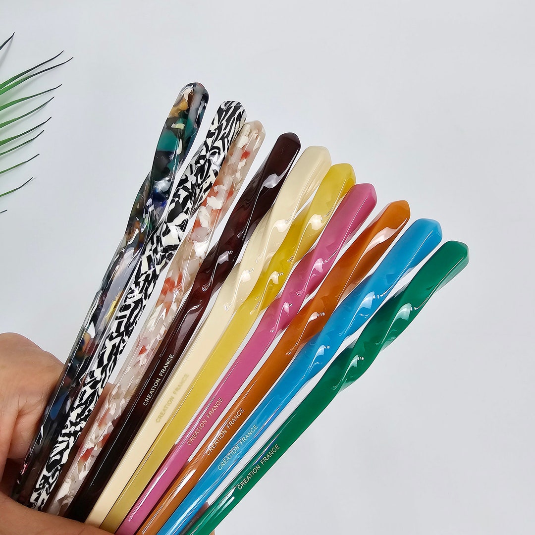 New Color Twist Hair Stick (6.9 Inch) / French Hair Pin / Hair Fork for ...