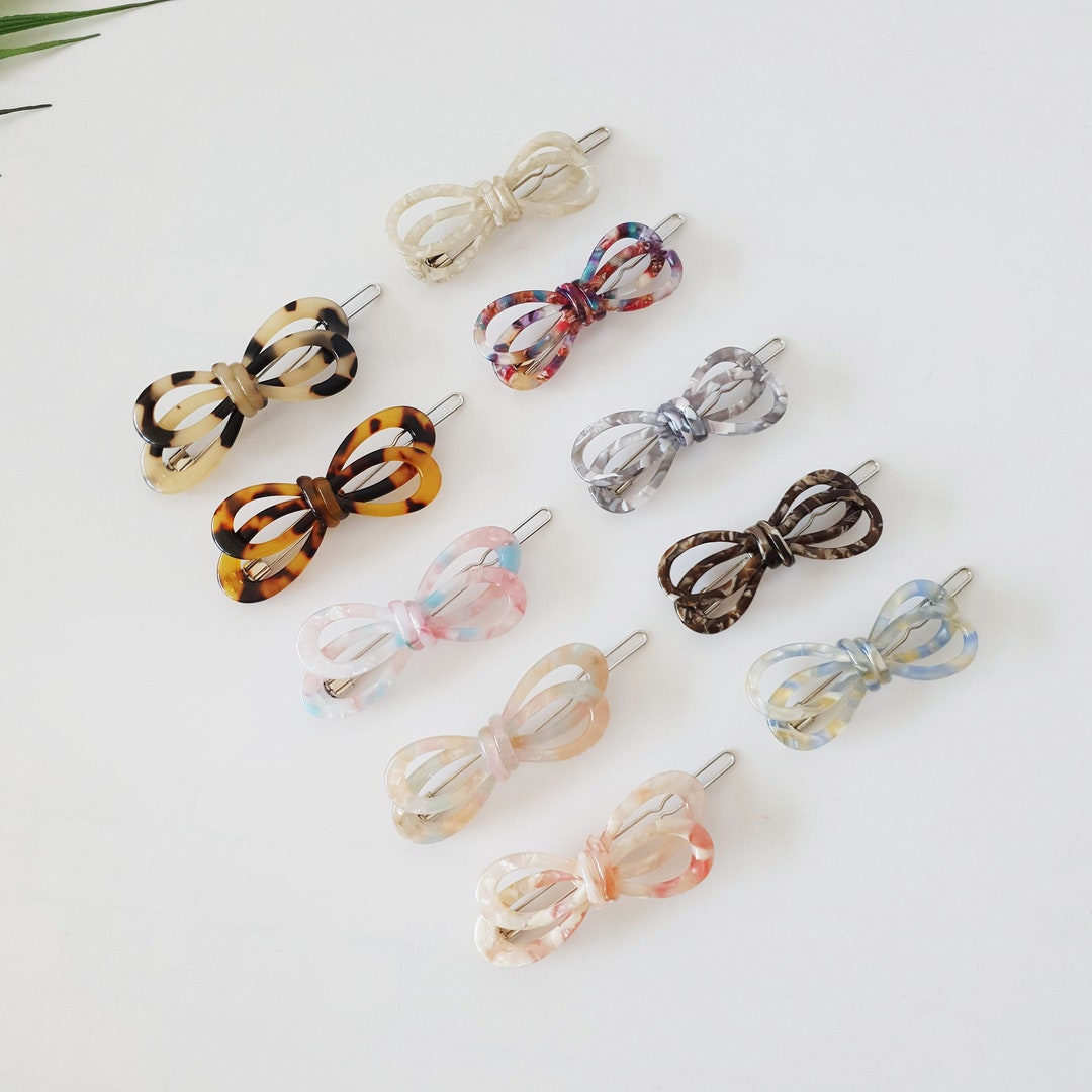 Tortoise Shell Ribbon Bobby Pin / Leopard French Hair Pin / Hair ...