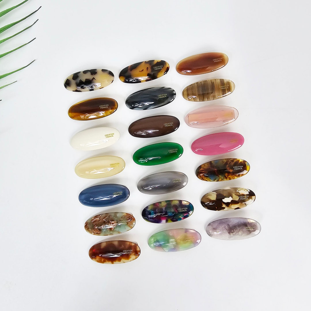 Simple Round Oval Mini Hair Claw Clip (2.0 Inch) / Cute Tortoise Shell ...