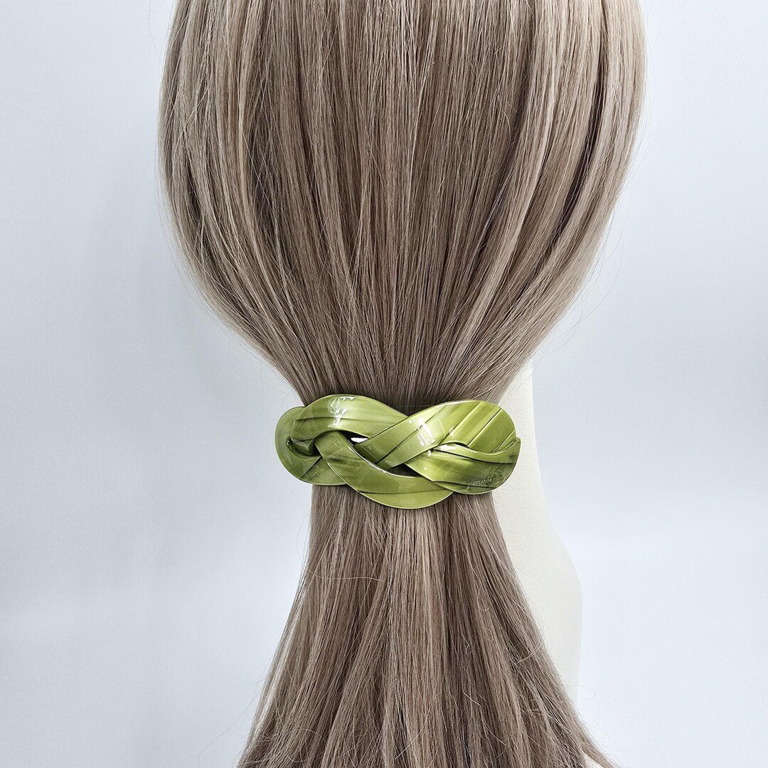Triple Twist Curve Hair Clip for Half-up or Full-up Styles (3.5 Inch ...