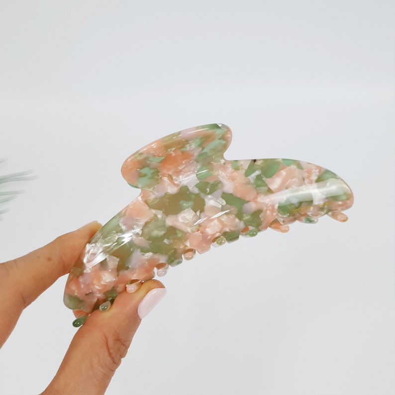 Leopard Half Moon Big Claw Clip / Tortoise Shell Hair Claw / - Etsy