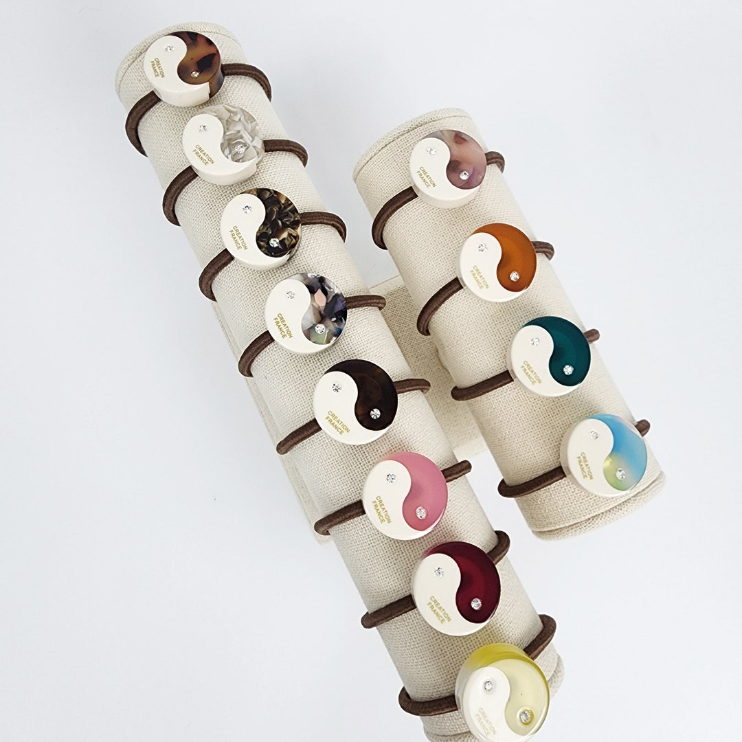 White Fiona Hair Tie (1.0 Inch) / Simple Cute Ponytail Holder / Hair ...