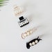 Round White Pearl Hair Clip / Cute Hair Claw / Hair Accessory - Etsy