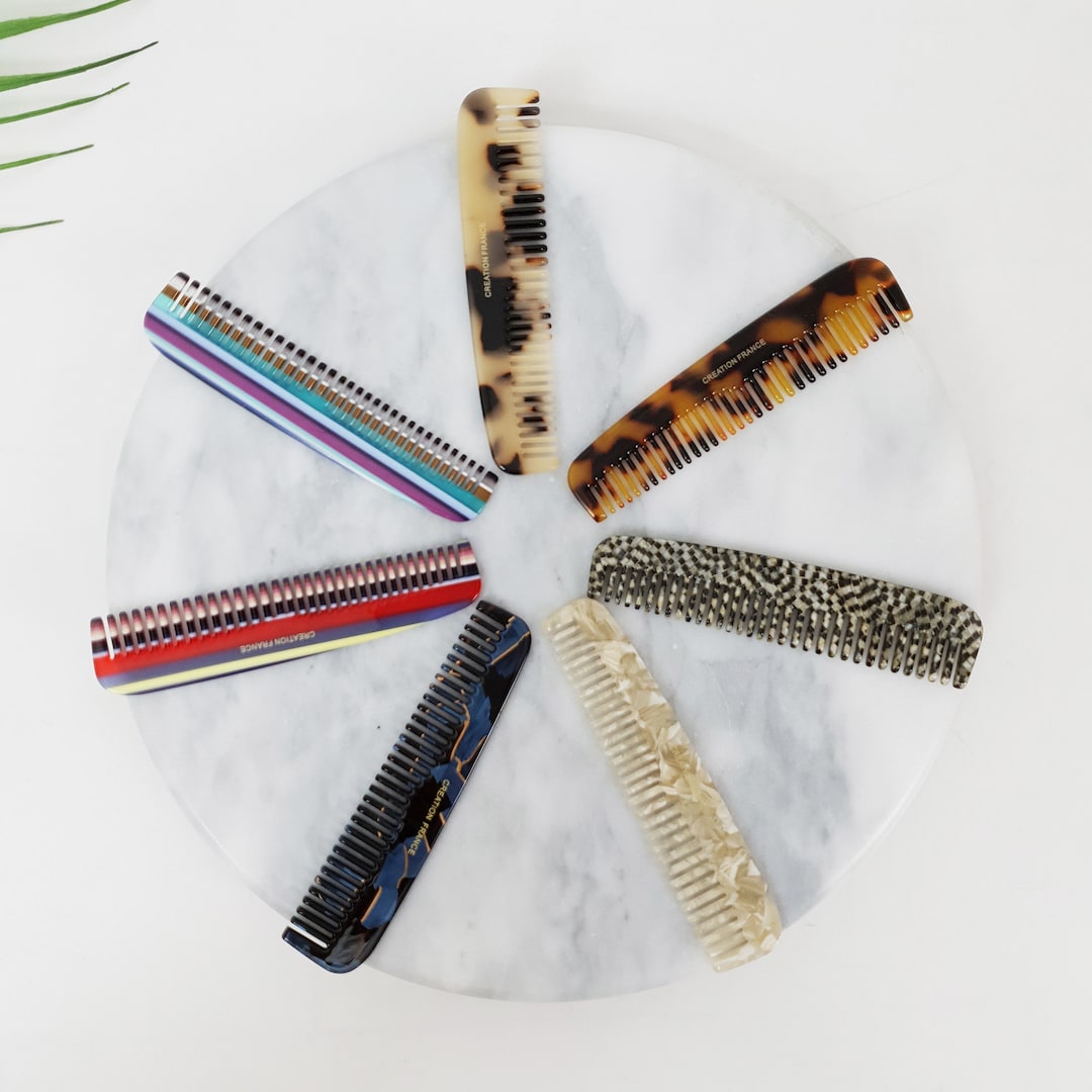 Tortoise Marble Small 3.5 Inch Hair Comb / Curly Hair Comb Hair Brush ...