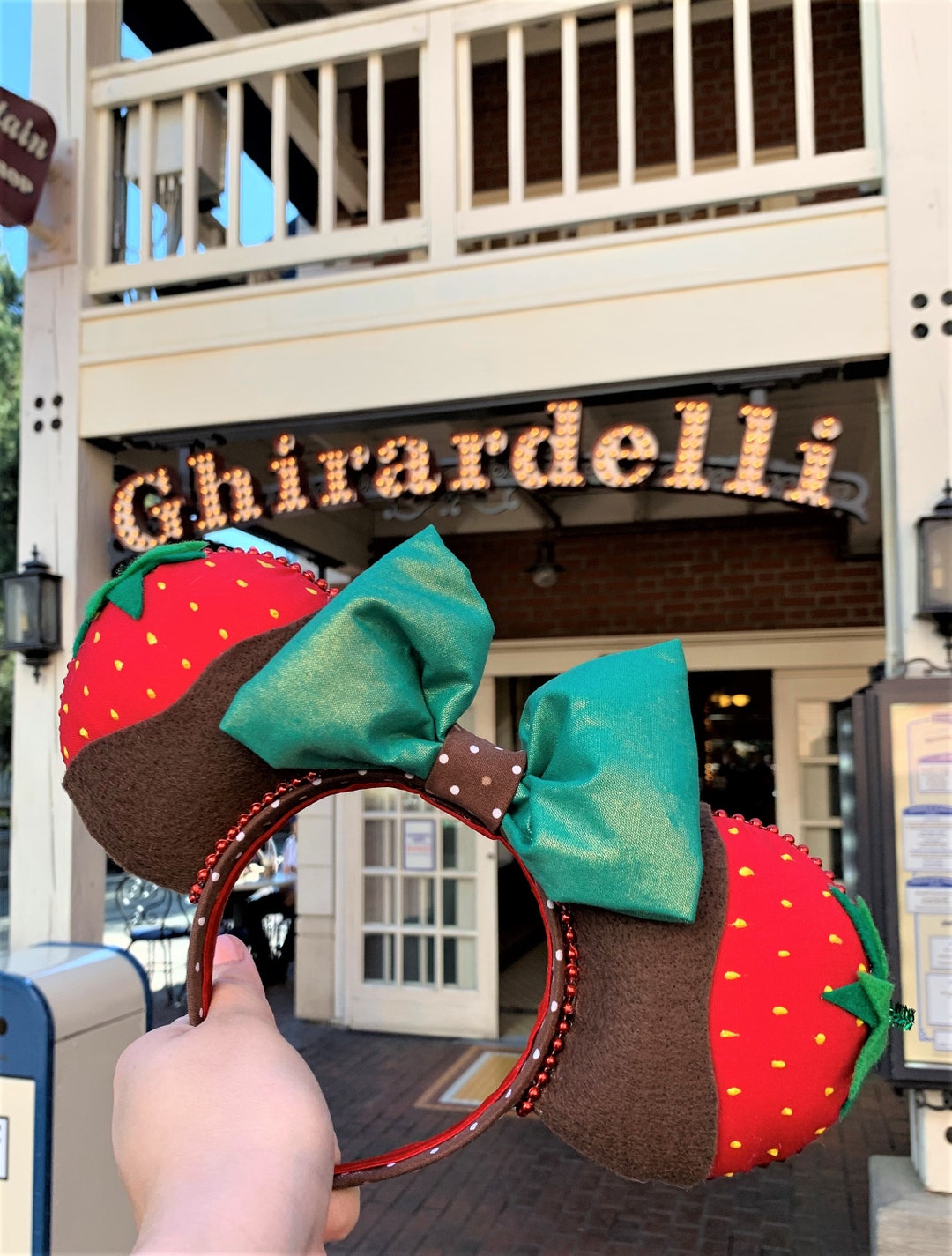 Chocolate Covered Strawberry Mickey Ears. Mickey Mouse Ears. - Etsy