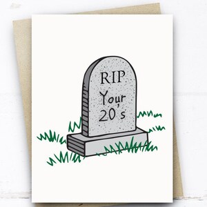 RIP 20's Funny 30th Birthday Card 30th Birthday Card for | Etsy