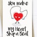 You Make My Heart Skip a Beat Romantic Funny Card for Her Him - Etsy