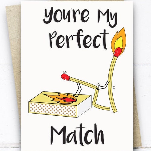 Perfect Match Card Funny Card Funny Anniversary Card for Her - Etsy