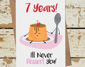 Funny 7 Year Anniversary Card 7th Anniversary Card Funny - Etsy