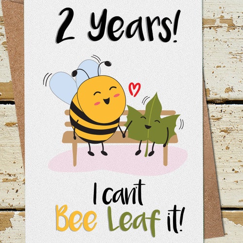 Funny 2 Year Anniversary Card 2nd Anniversary Card Funny - Etsy