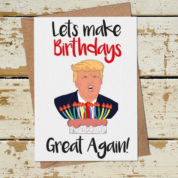 Donald Trump Birthday Cards - Etsy
