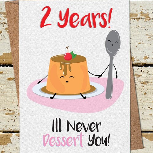 Funny 2 Year Anniversary Card 2nd Anniversary Card Funny - Etsy