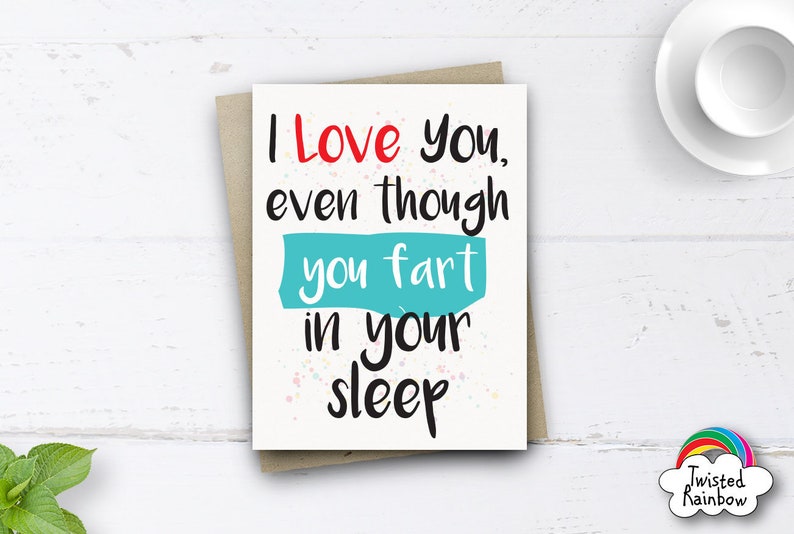 Funny Valentine Card I Love You Even Though You Fart In Your Etsy Uk