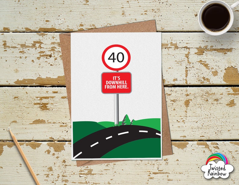 Funny 40th Birthday Card 40th Birthday Card for Her Him - Etsy