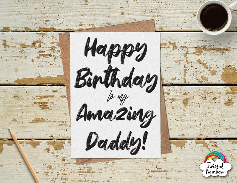 Daddy Birthday Card, Happy Birthday Daddy Card, Best Daddy Card ...