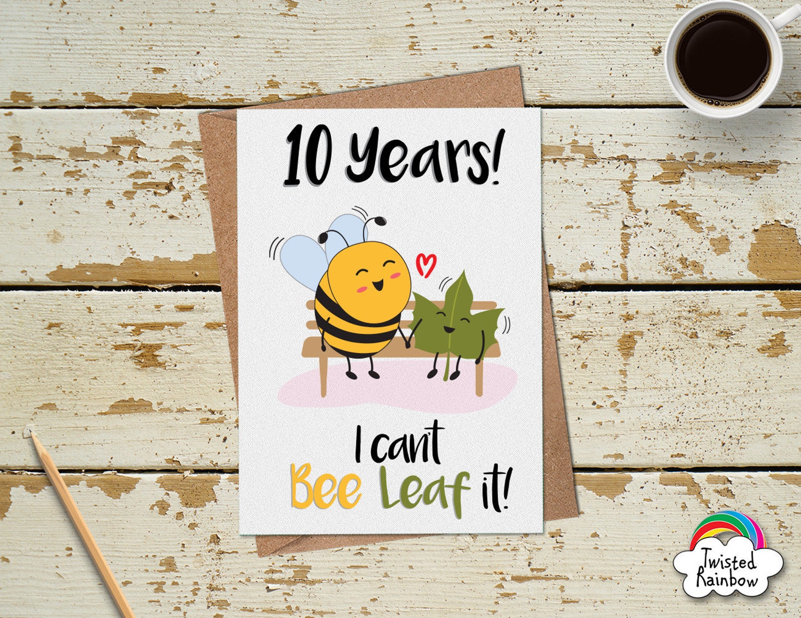 Funny 10 Year Anniversary Card 10th Wedding Anniversary Card - Etsy Denmark