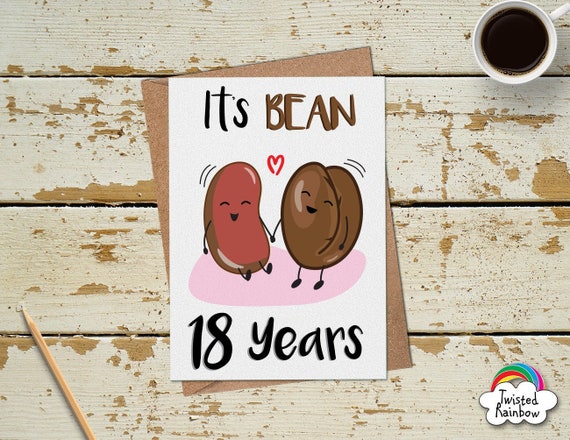 Funny 18 Year Anniversary Card 18th Wedding Anniversary Card | Etsy